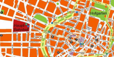 Munique mapa - Mapas de Munique, Baviera - Alemanha)